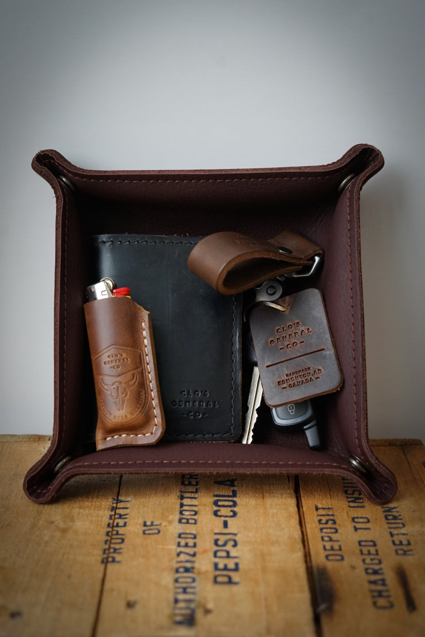 Drop Tray (Pebbled Brown) – Clo's General Leather Co.